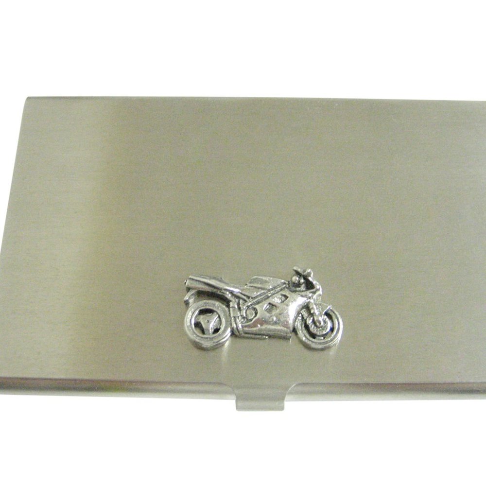 Textured Modern Motorcycle Business Card Holder - Gem